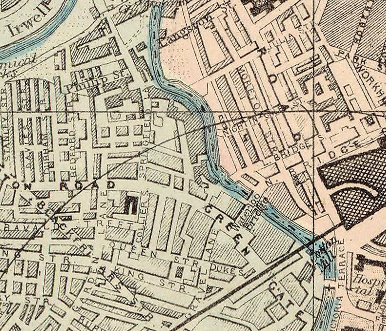 Old Map of Manchester UK 1880 Vintage Map Vintage Poster - Etsy