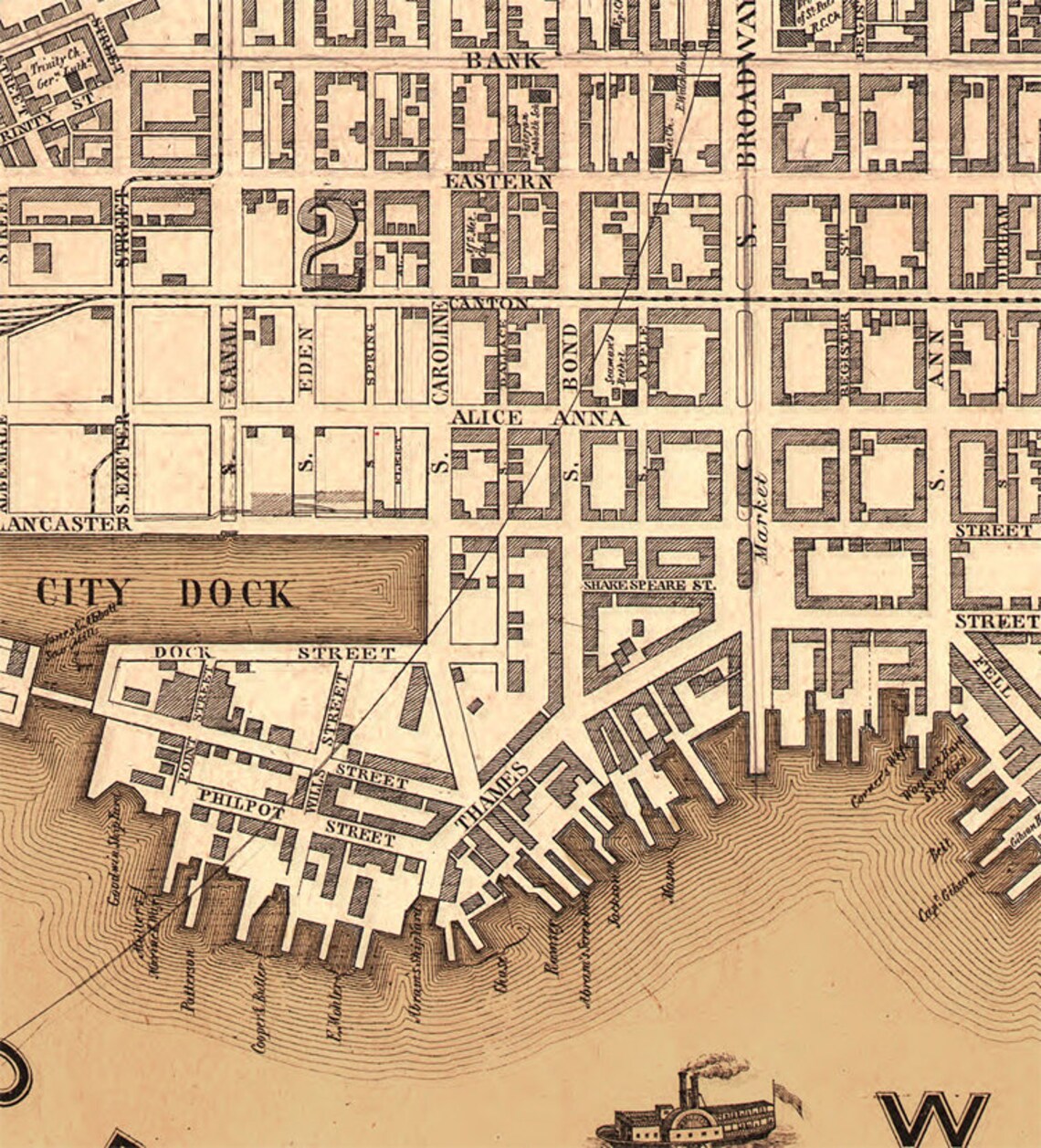Old Map of Baltimore Maryland 1851 Vintage Map Vintage - Etsy