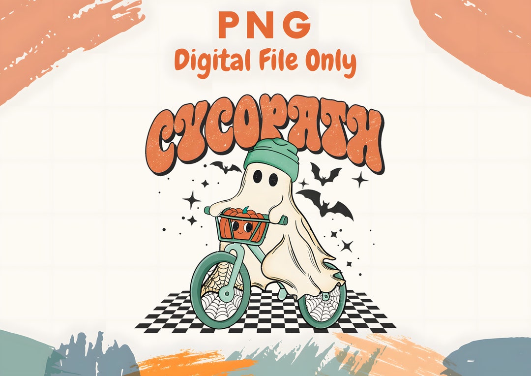 Retro Cycopath PNG Trendy Halloween Design Png Checkered - Etsy