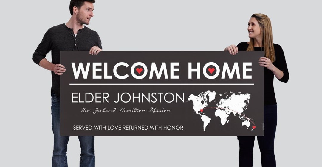 Personalized Welcome Home Missionary Banner (digital File) - Etsy