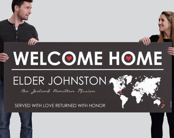 FREE SHIPPING Welcome Home Elder Banner for your returned missionary ...