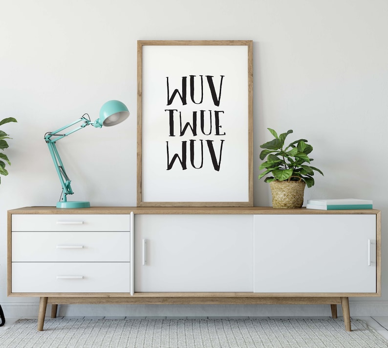 Wuv Twue Wuv, Princess Bride Quote, Art Print, Wall Decor, Wall Art ...