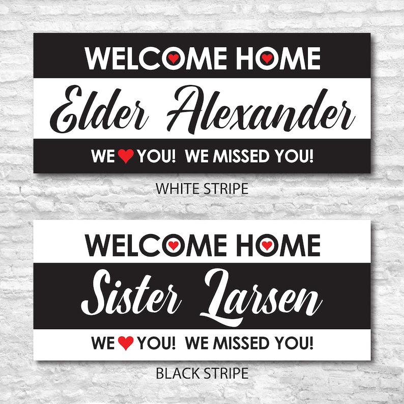 Personalized Welcome Home Missionary Banner (digital File) - Etsy