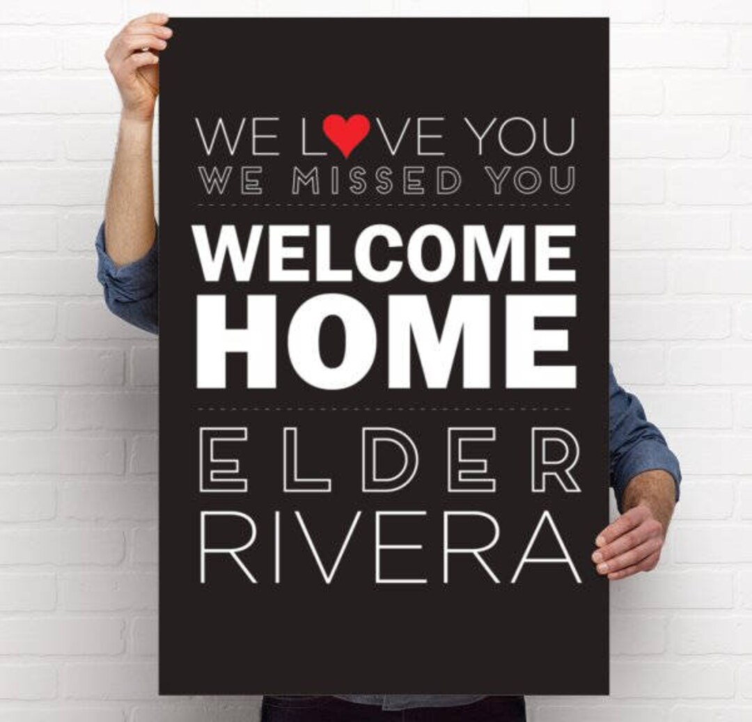 Printable Personalized Welcome Home Return Missionary Poster, Banner ...