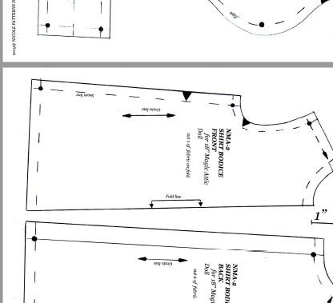 Doll Clothes PDF Pattern for 18'' Magic Attic Doll by NICOLE - Etsy