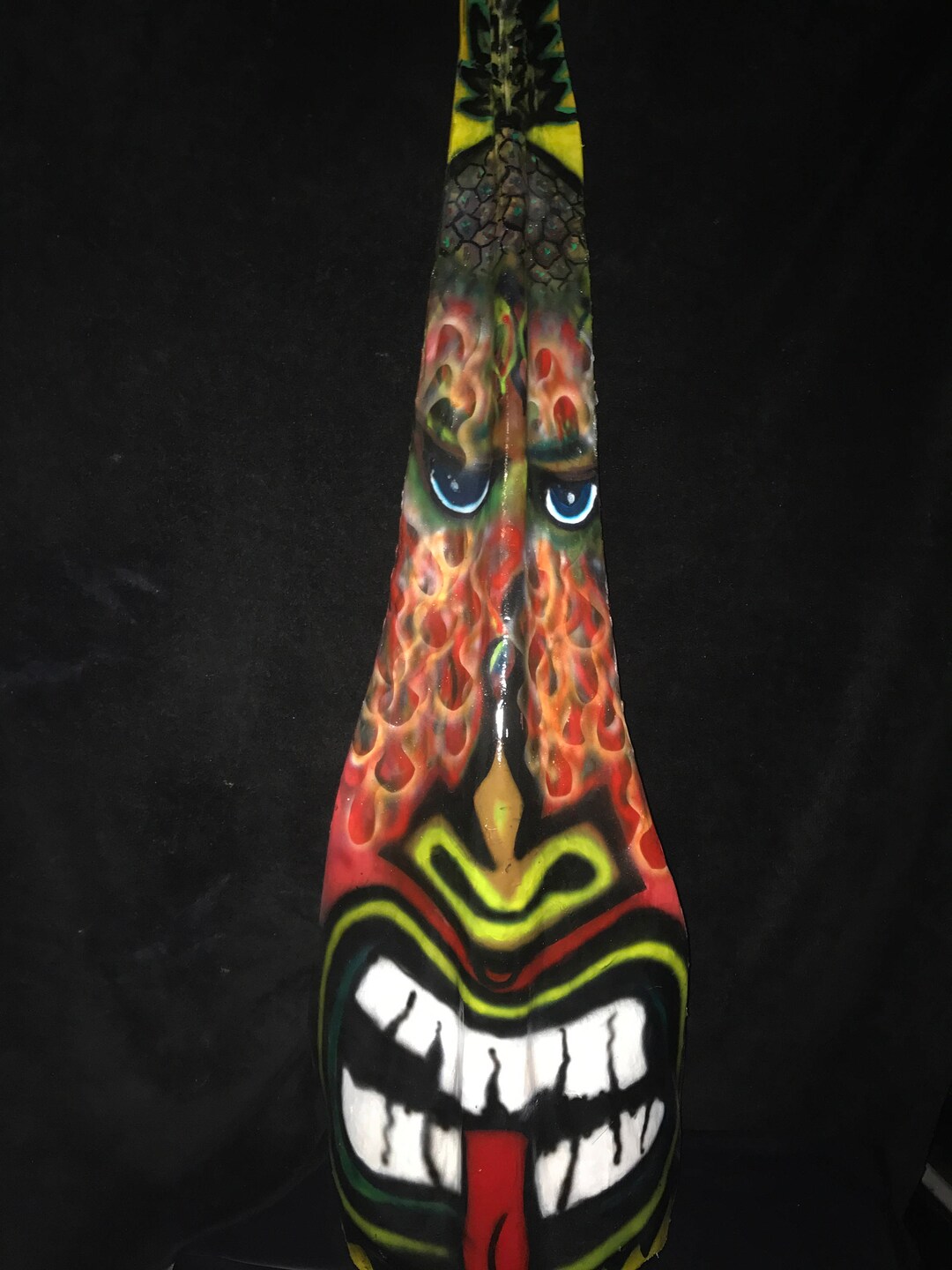 Tiki Palm Frond Wall Art " Pineapple Blast Tiki " - Etsy