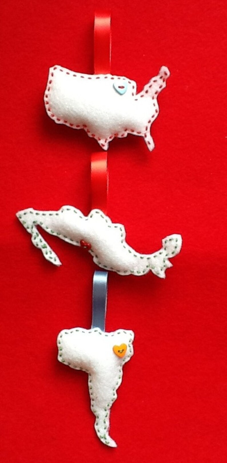 America Felt Ornament - Etsy