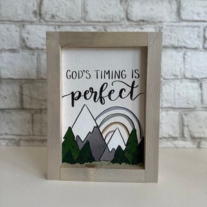 God's Timing is Perfect / Rainbow / Wood Framed Print - Etsy