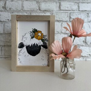 Sheep / Wood Framed Print - Etsy
