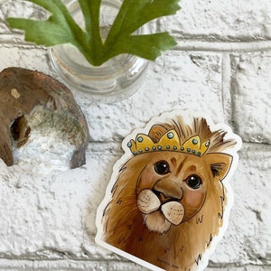 Lion With Crown Sticker - Etsy