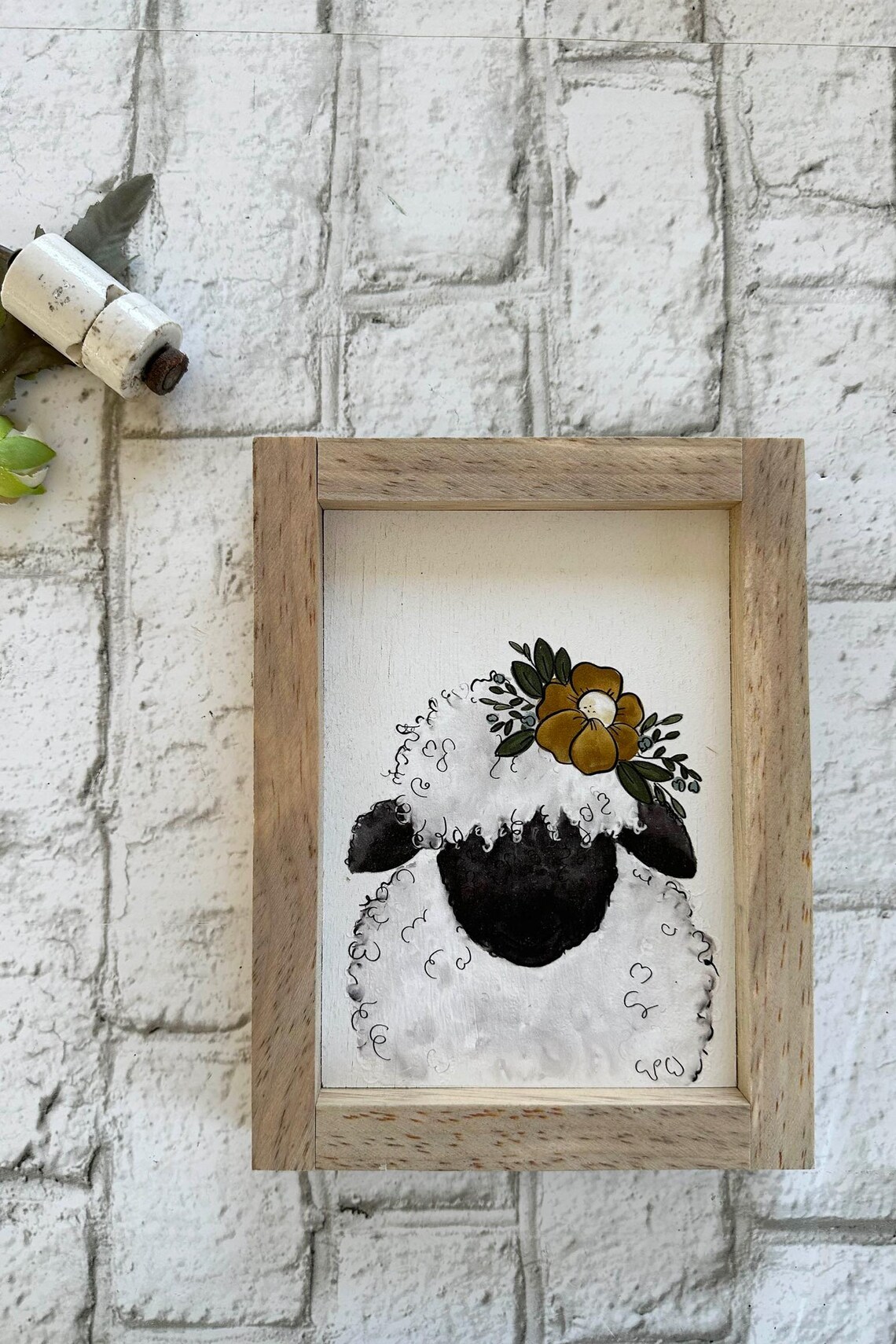 Sheep / Wood Framed Print - Etsy