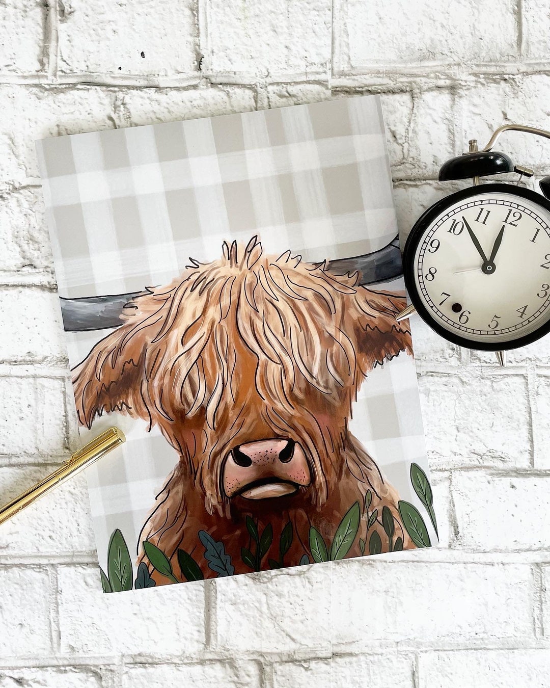 Highland Cow Pocket Folder - Etsy