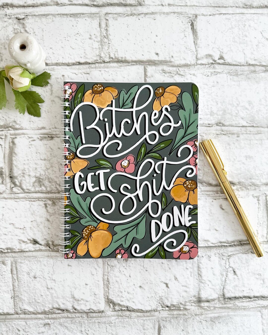 Bitches Get Shit Done - Small Wire Notebook - Etsy