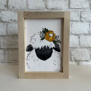 Sheep / Wood Framed Print - Etsy