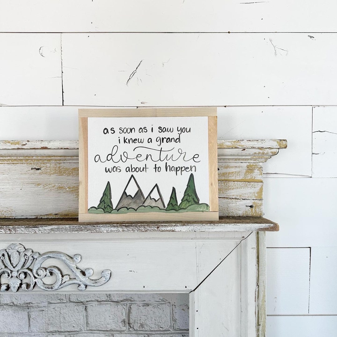 Hand-painted 'grand Adventure' Wood Sign - Etsy