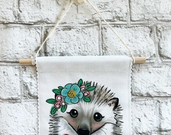 Hedgehog Banner - Etsy