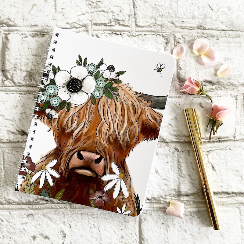 Blue Cow Notebook - Etsy