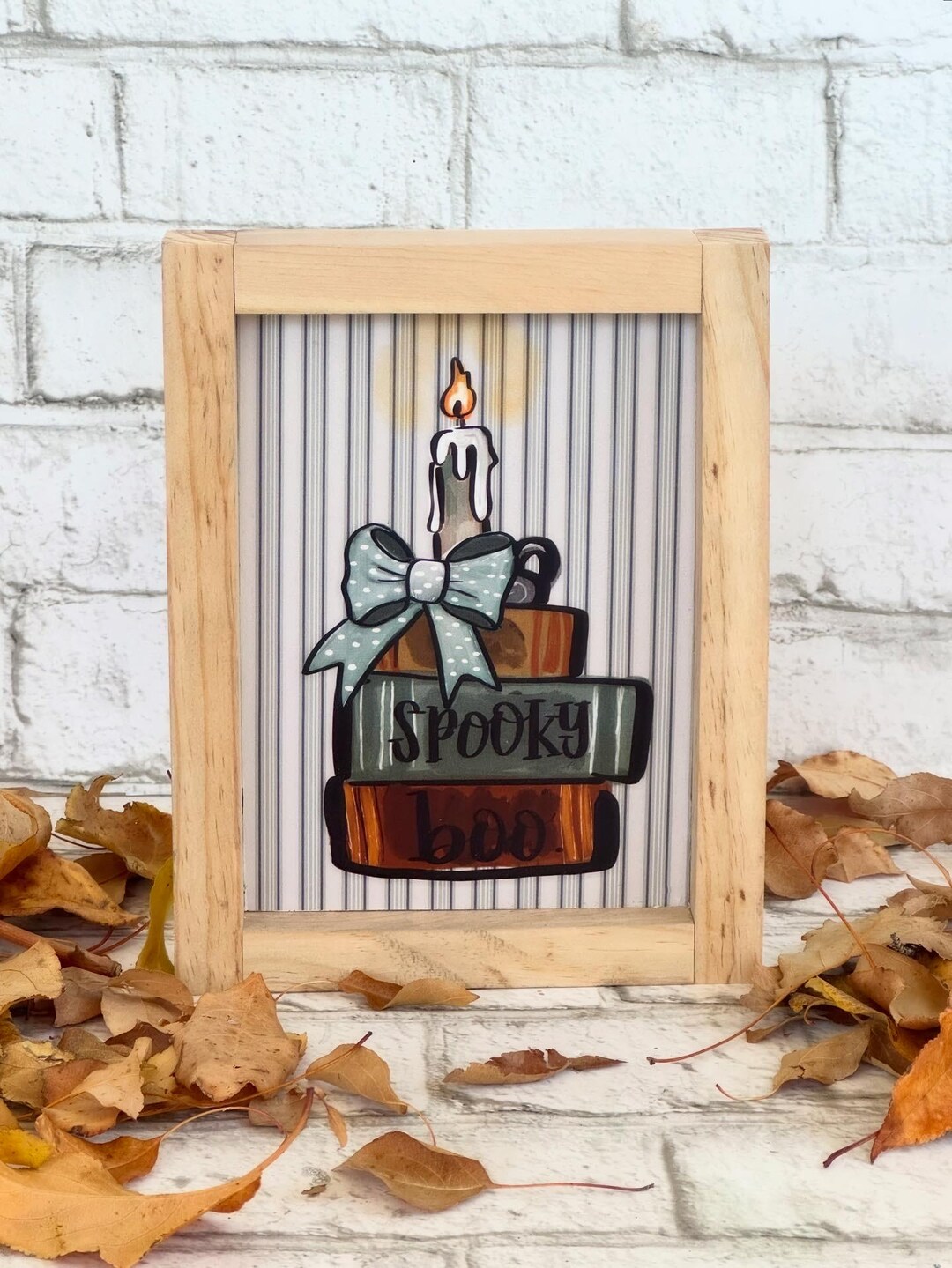 Ready to Ship / Scary Spooky Halloween Book Stack / Bookish Halloween ...