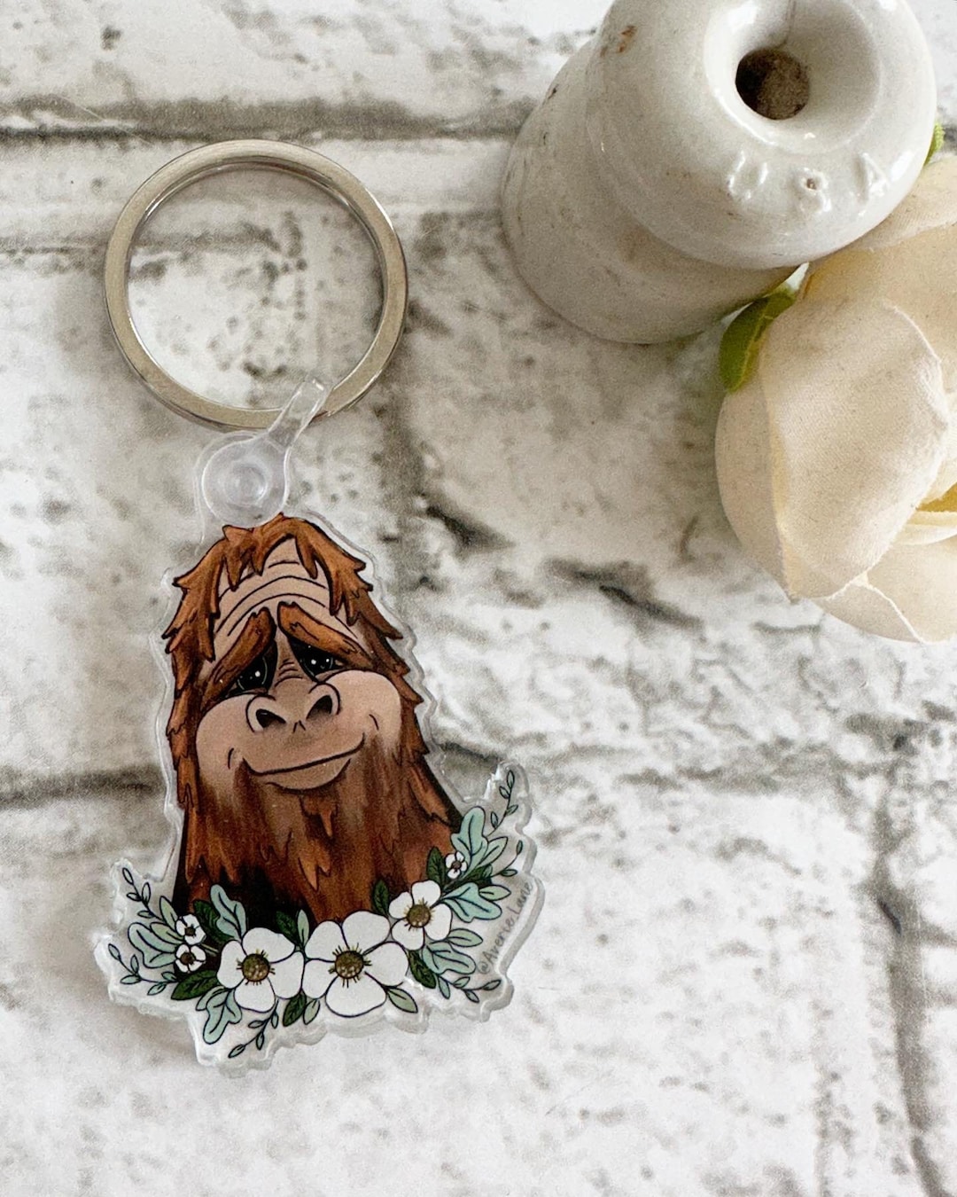 Sasquatch Keychain - Etsy