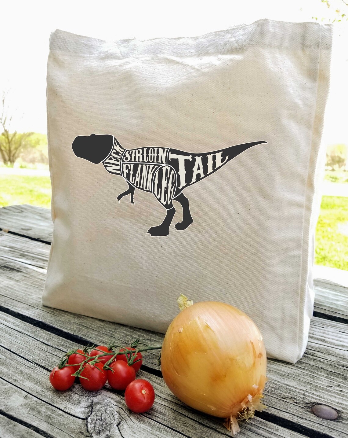 T-rex Dinosaur Butcher Meat Cuts Diagram Reusable Canvas Tote - Etsy