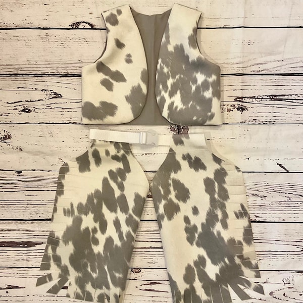 Cow Print Chaps Kids - Etsy