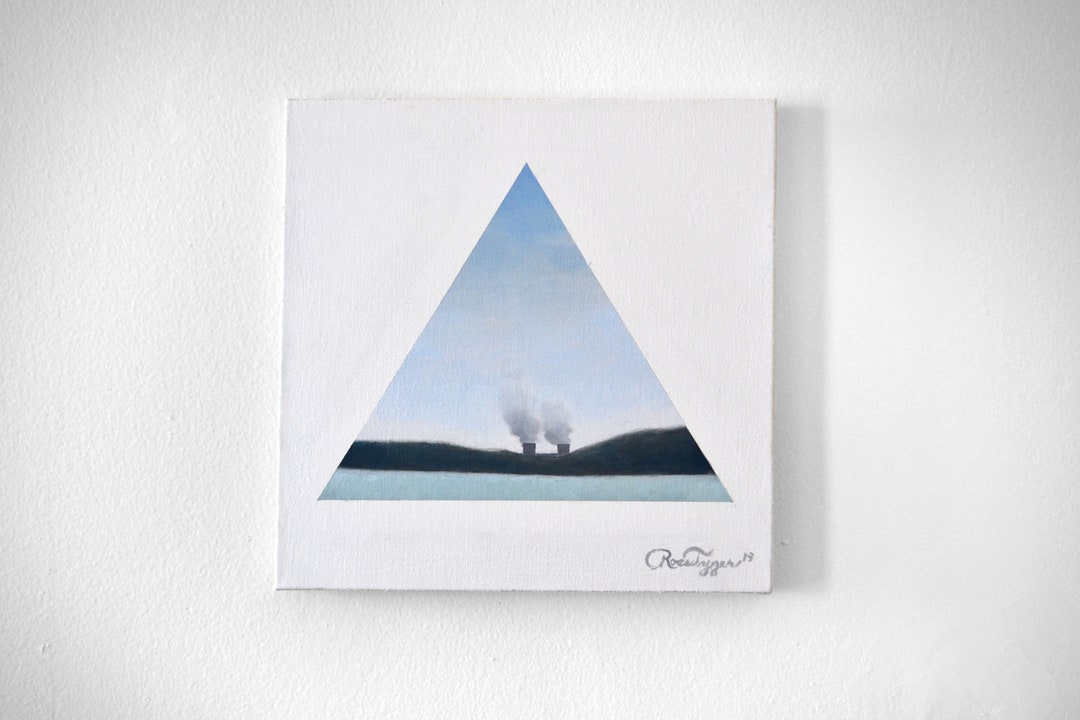 Three Mile Island in a Triangle Painting - Etsy