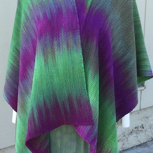 V-shawl Handwoven Shawl Wrap Hand Woven V-shawl Hand Dyed - Etsy
