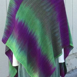 V-shawl Handwoven Shawl Wrap Hand Woven V-shawl Hand Dyed - Etsy
