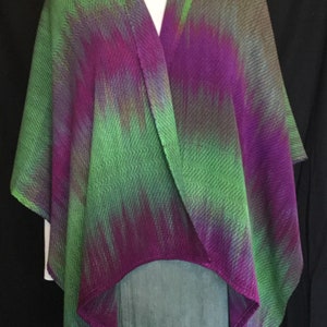 V-shawl Handwoven Shawl Wrap Hand Woven V-shawl Hand Dyed - Etsy