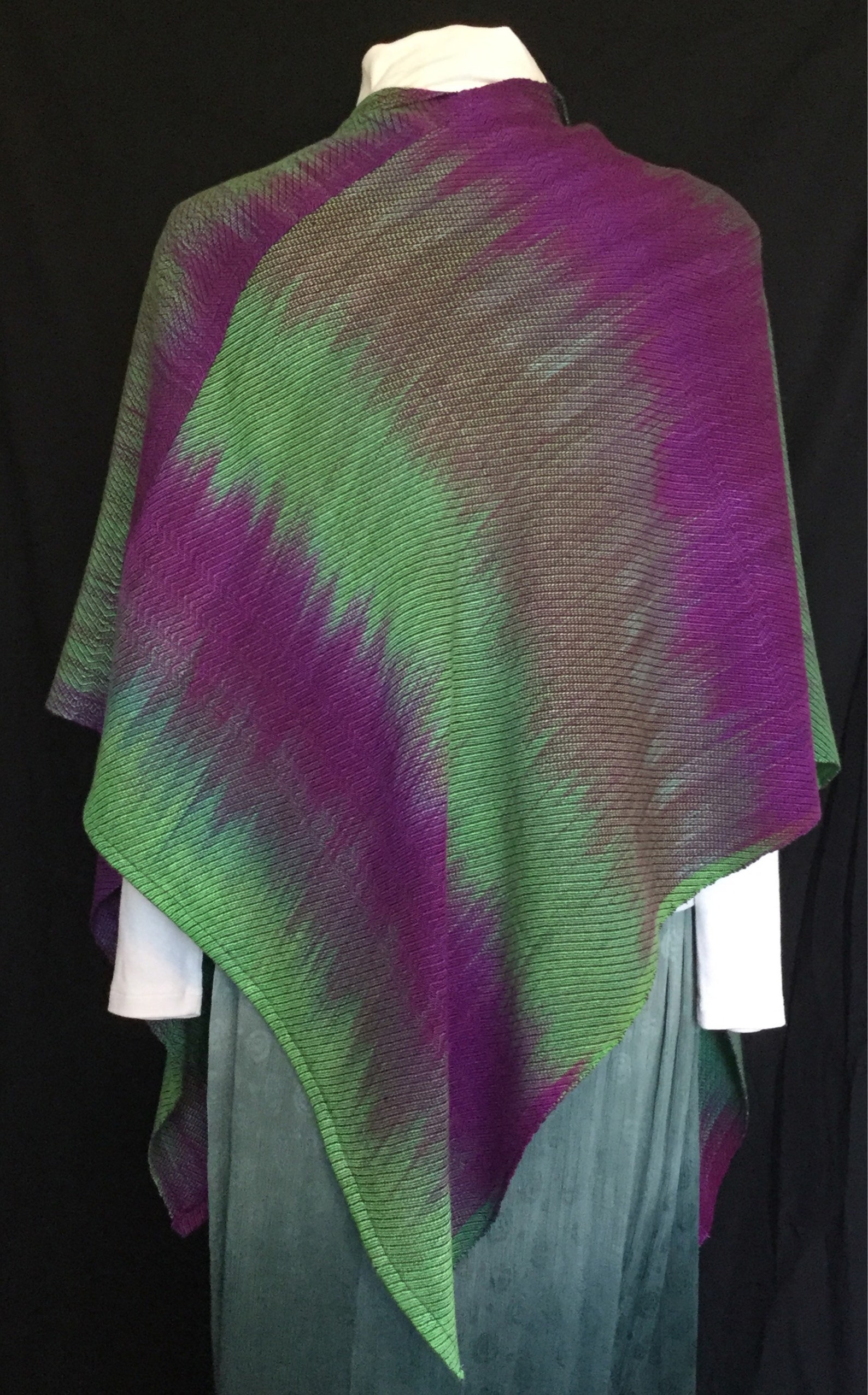 V-shawl Handwoven Shawl Wrap Hand Woven V-shawl Hand Dyed - Etsy