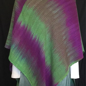 V-shawl Handwoven Shawl Wrap Hand Woven V-shawl Hand Dyed - Etsy
