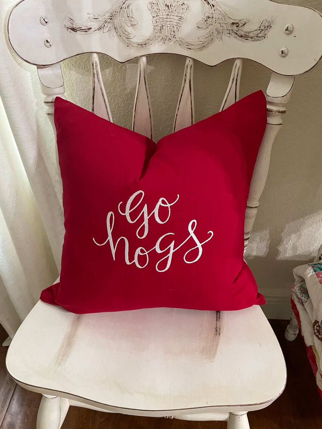 Razorback Pillow Cover- Arkansas - Etsy