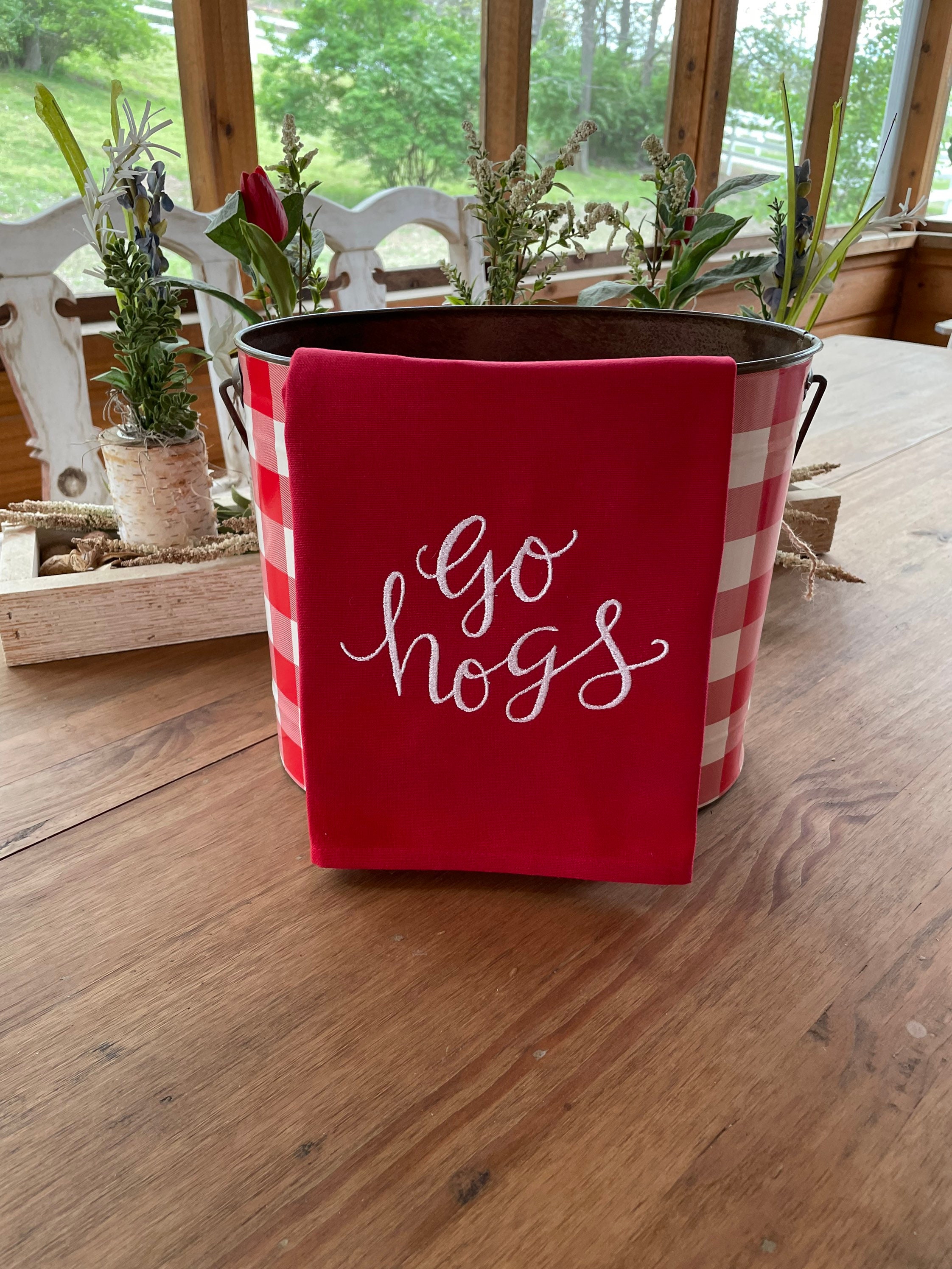 Razorback Kitchen Towel Go Hogs - Etsy