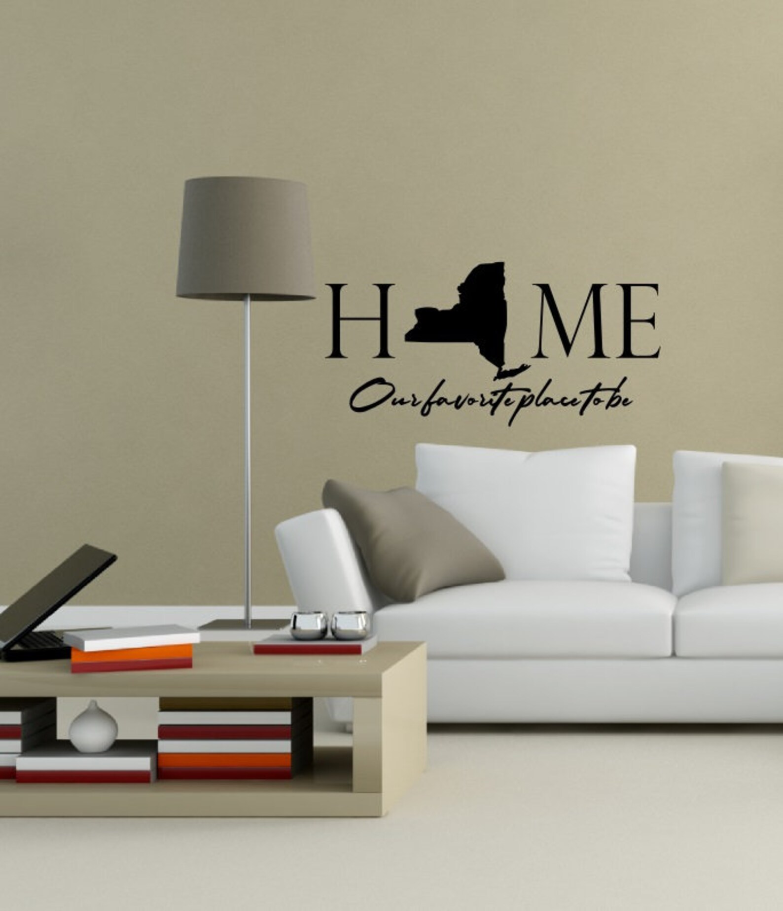 Home State Wall Decal Living Room Decal Home Wall Decal | Etsy