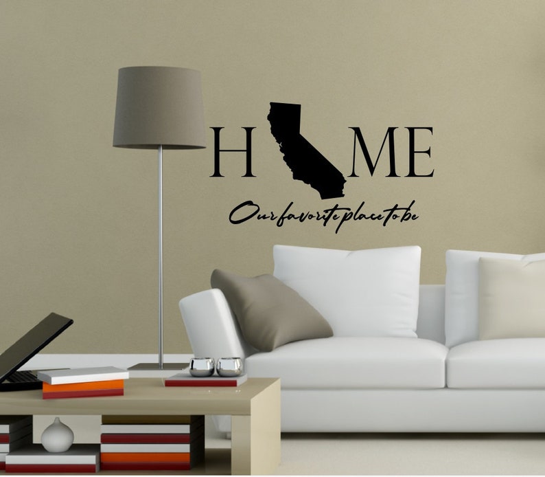 Home State Wall Decal Living Room Decal Home Wall Decal | Etsy