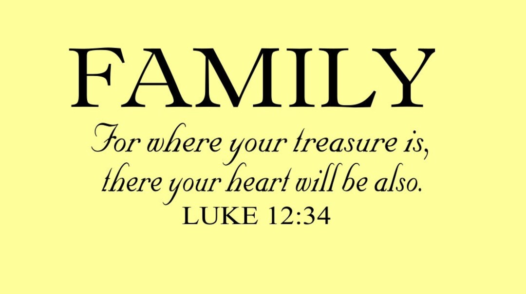 Luke 12:34 bedroom Wall Decal Bible Verse Decal Marriage - Etsy