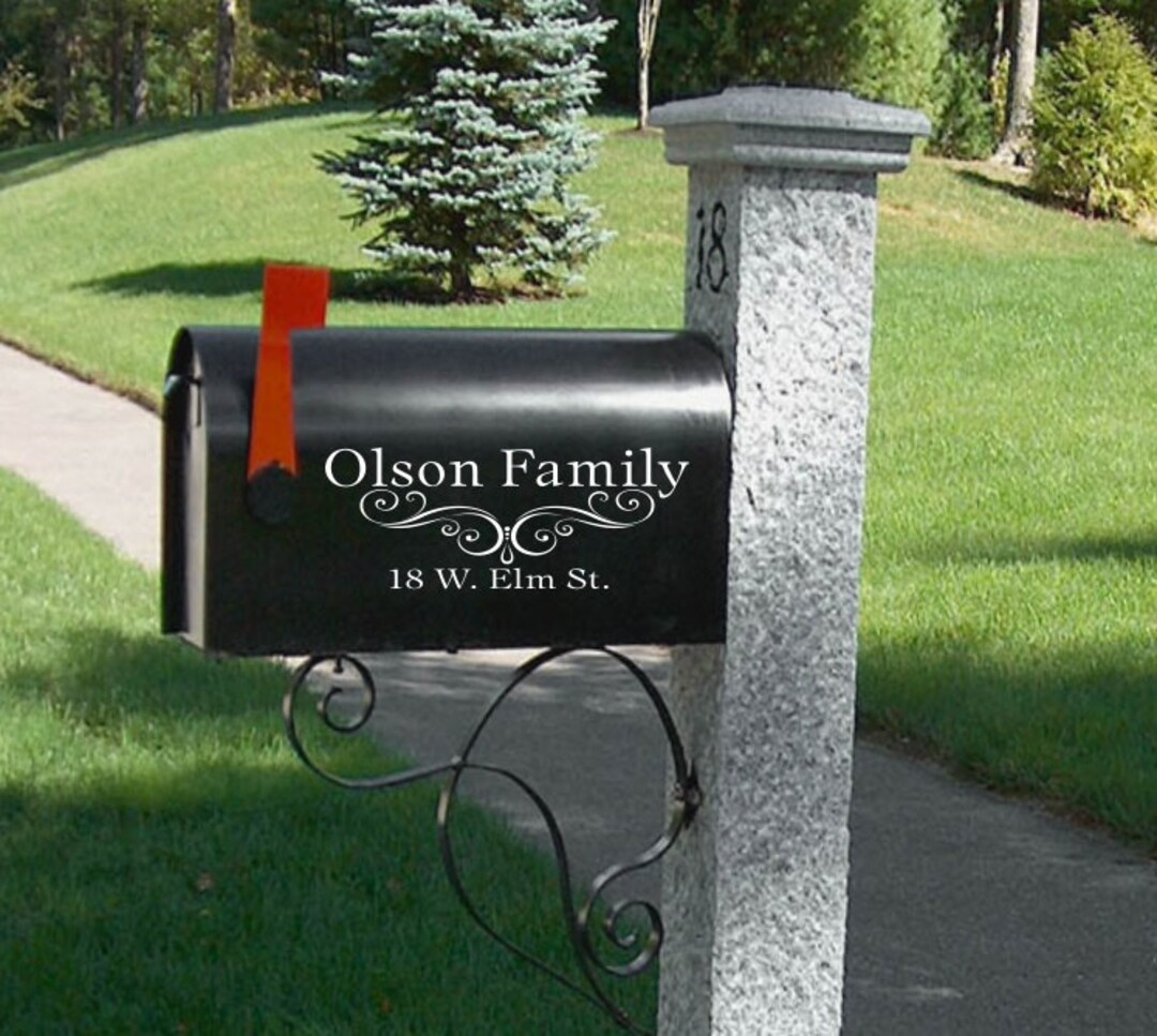 Mailbox Decal Mailbox Family Name Family Name Mailbox - Etsy