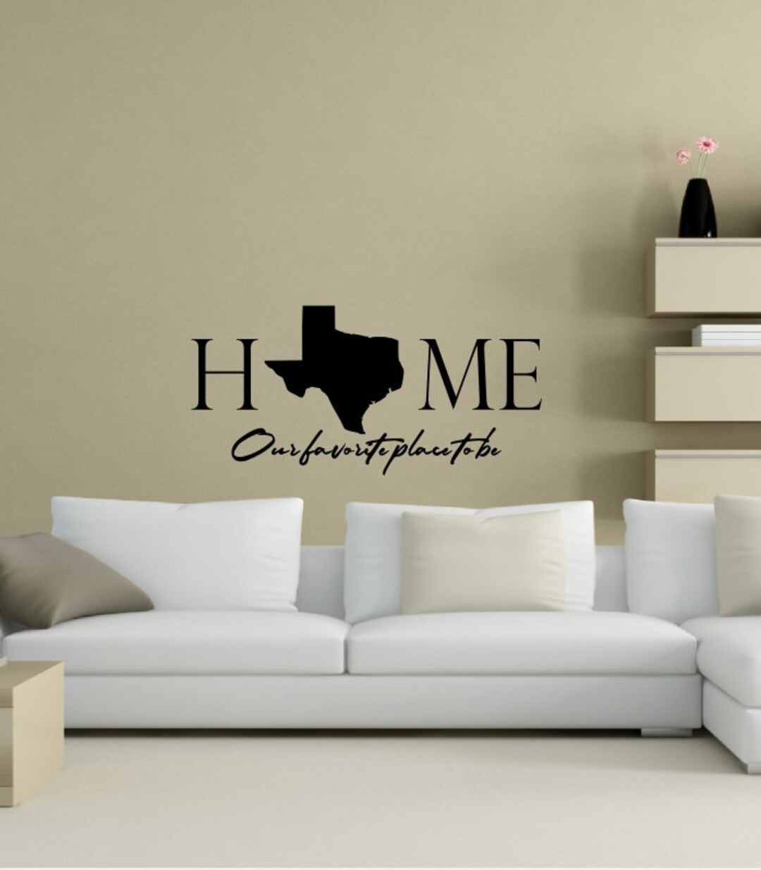 Home State Wall Decal, Living Room Decal, Home Wall Decal, State Decal ...