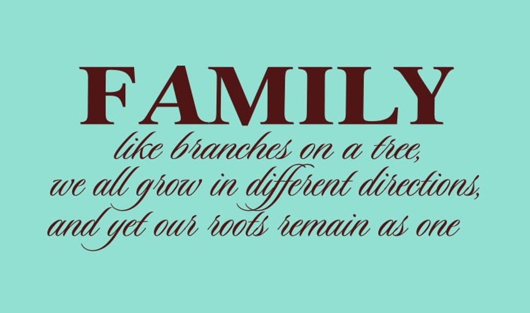 Family as One Wall Decal Home Quote Decal Marriage Wall - Etsy