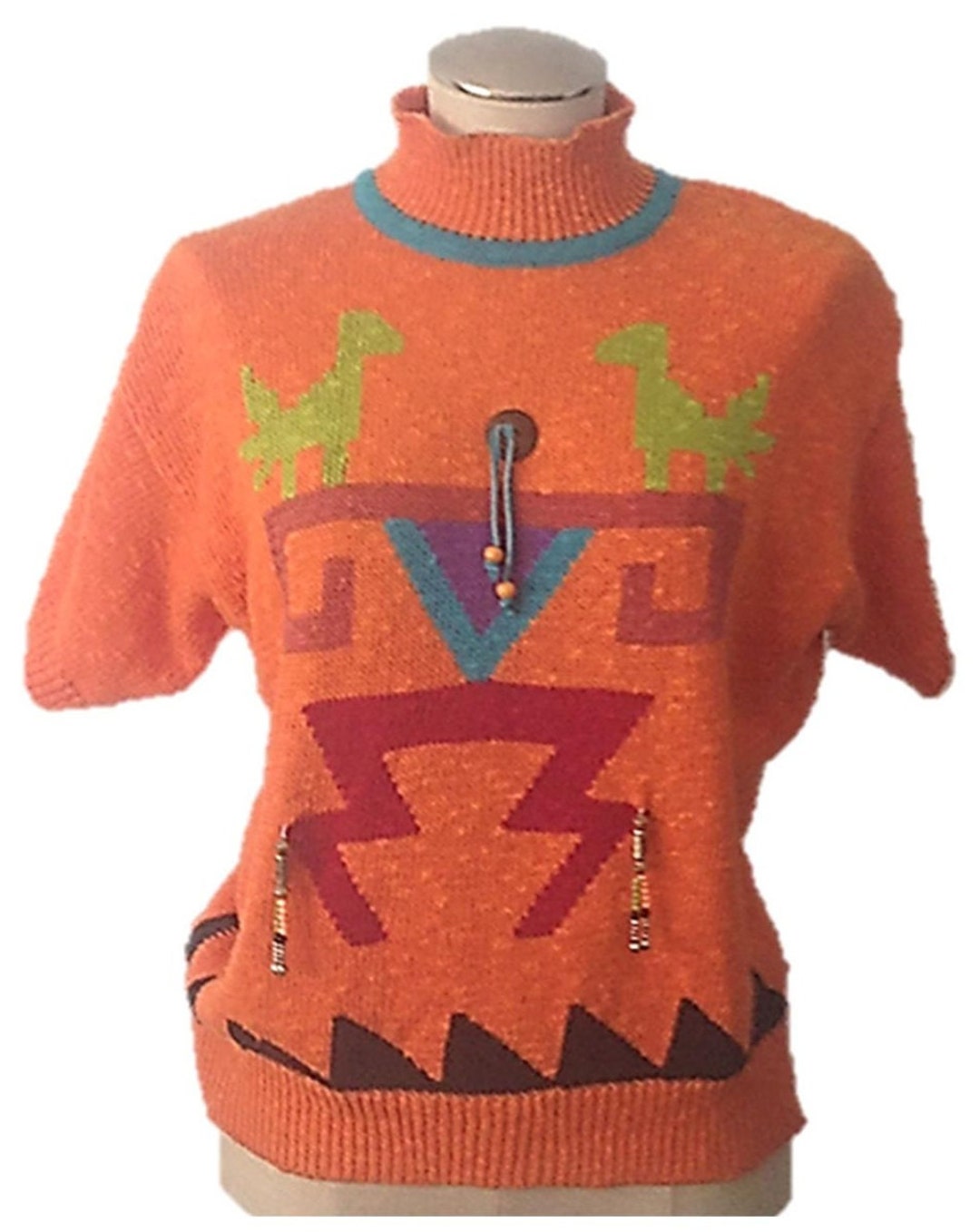 Suéter Vintage 80's Neón Suéter Feo Unisex Hombre - Etsy España