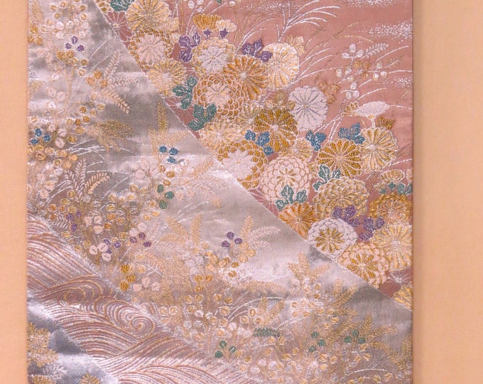 27" Obi TABLE TOPPER, Table RUNNER, Vintage Japanese Silk Obi, Mums ...