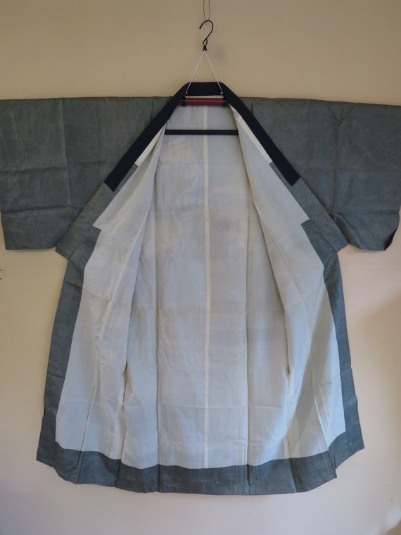 MENS KIMONO JUBAN Antique Japanese Silk Juban Underki… - Gem