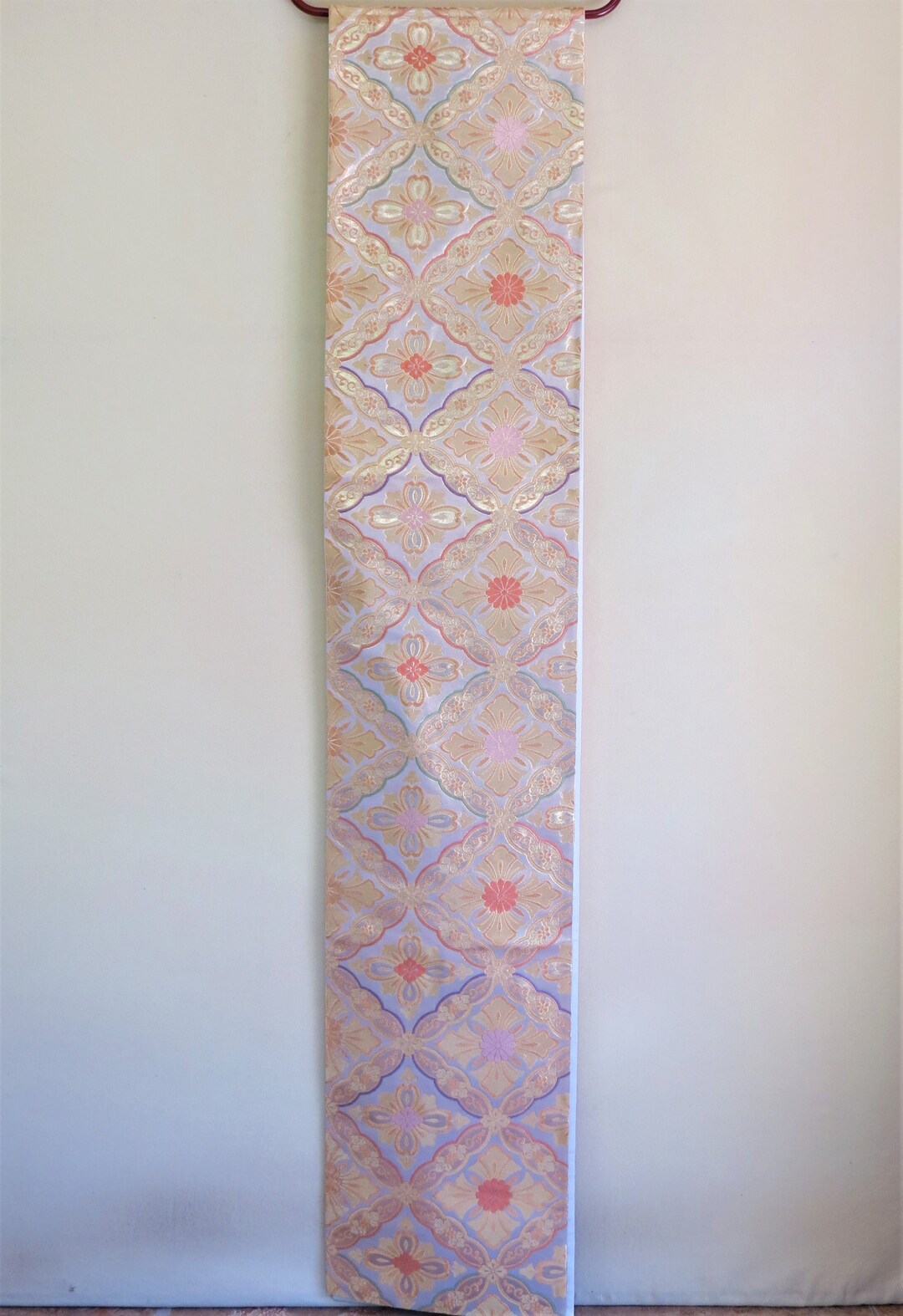 Obi Kimono Belt / Table Runner / Vintage Japanese Silk / Abstract ...