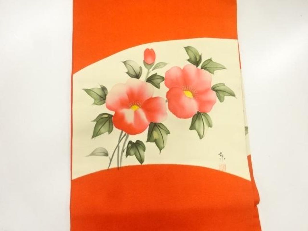 NAGOYA OBI JAPANESE / Floral Runner / Vintage Japanese Silk Obi Kimono ...