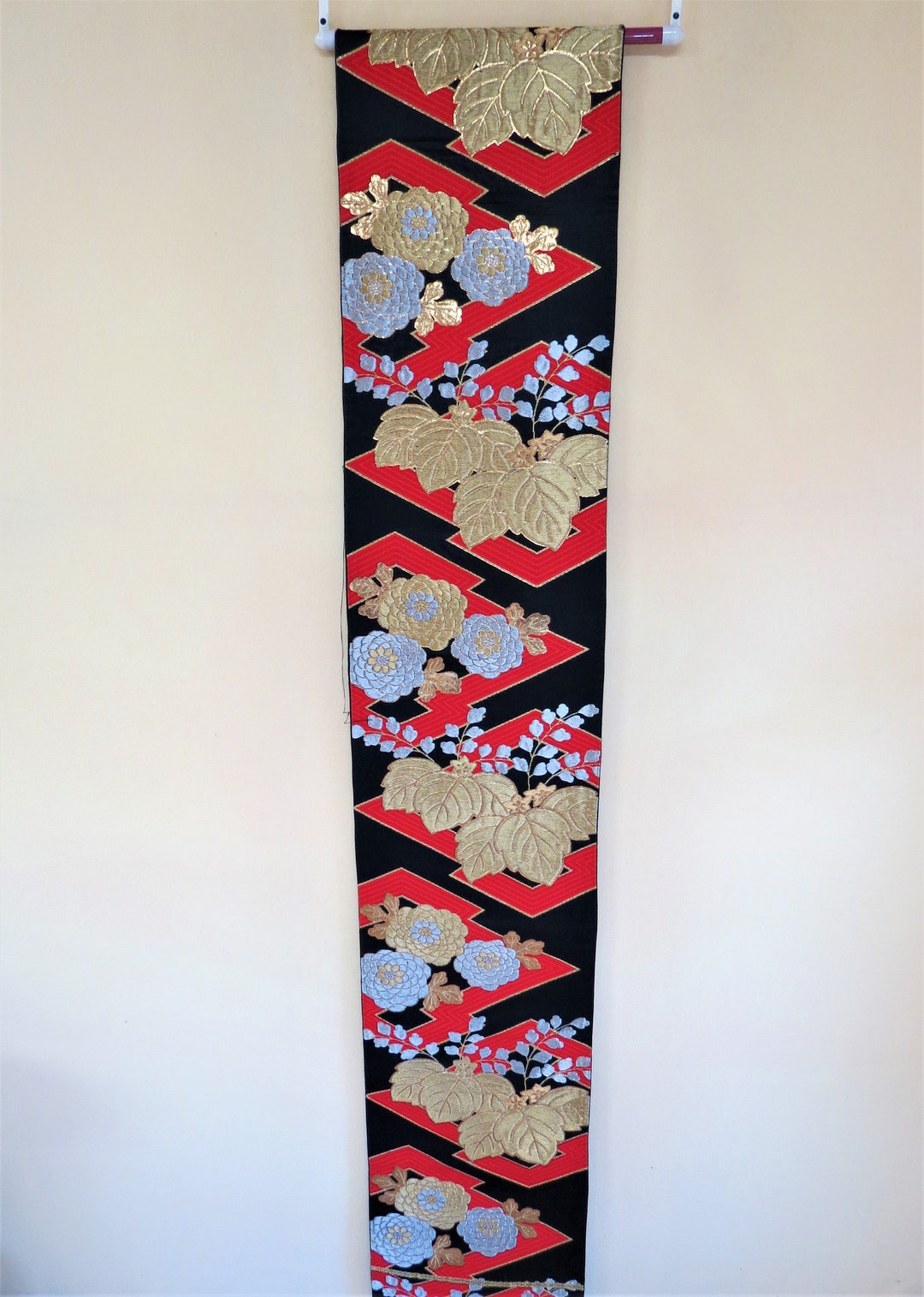 Obi TABLE RUNNER / Art Runner / Vintage Japanese Silk Obi Runner ...
