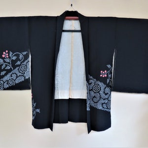 HAORI / SHIBORI / Vintage / Japanese Silk Haori / Kimono Jacket ...