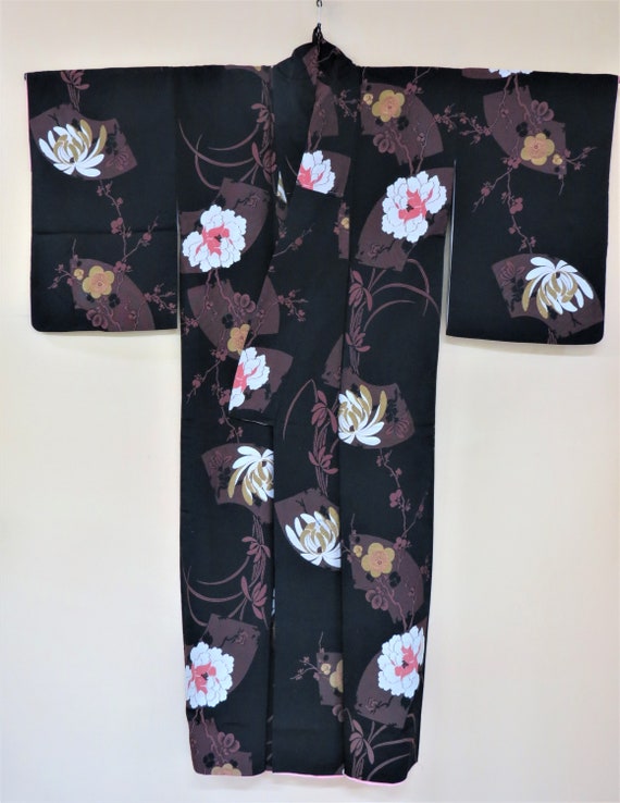 SHOWA KIMONO / OMESHI / Antique Silk Japanese Kimono … - Gem