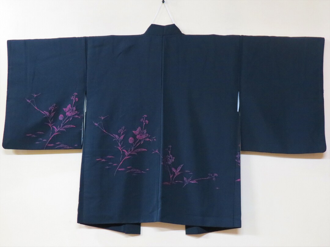 HAORI / SILK / URUSHI / Vintage Japanese Haori / Jacket / Sparkly Red ...