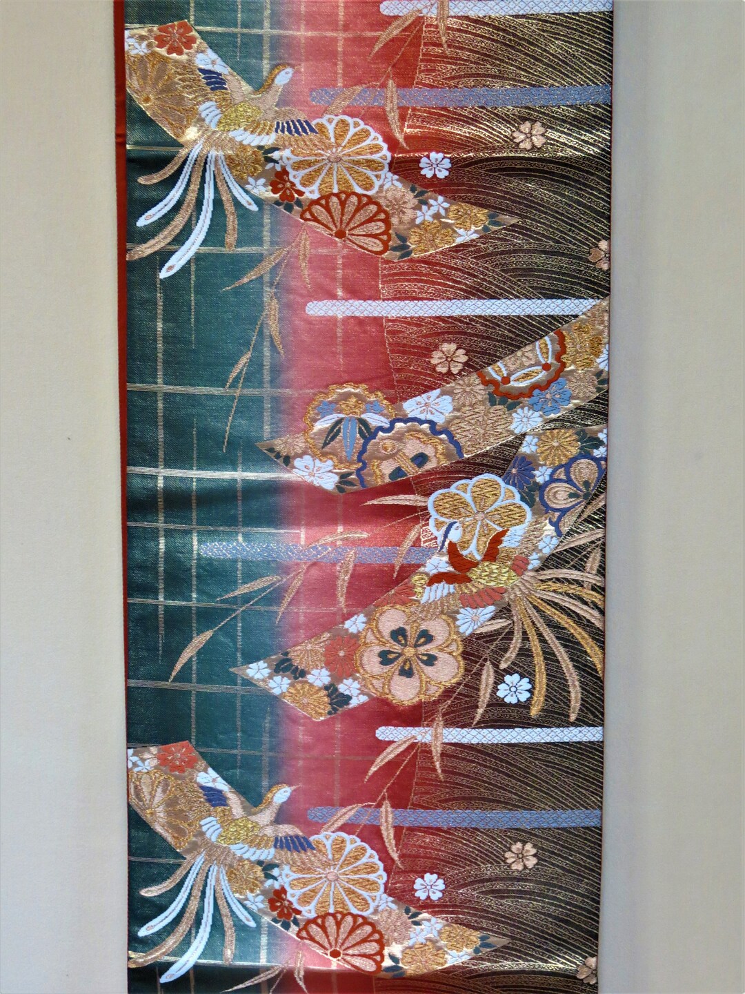 OBI TABLE RUNNER, Silk Obi, Art Runner, Vintage Japanese Obi, Unused ...