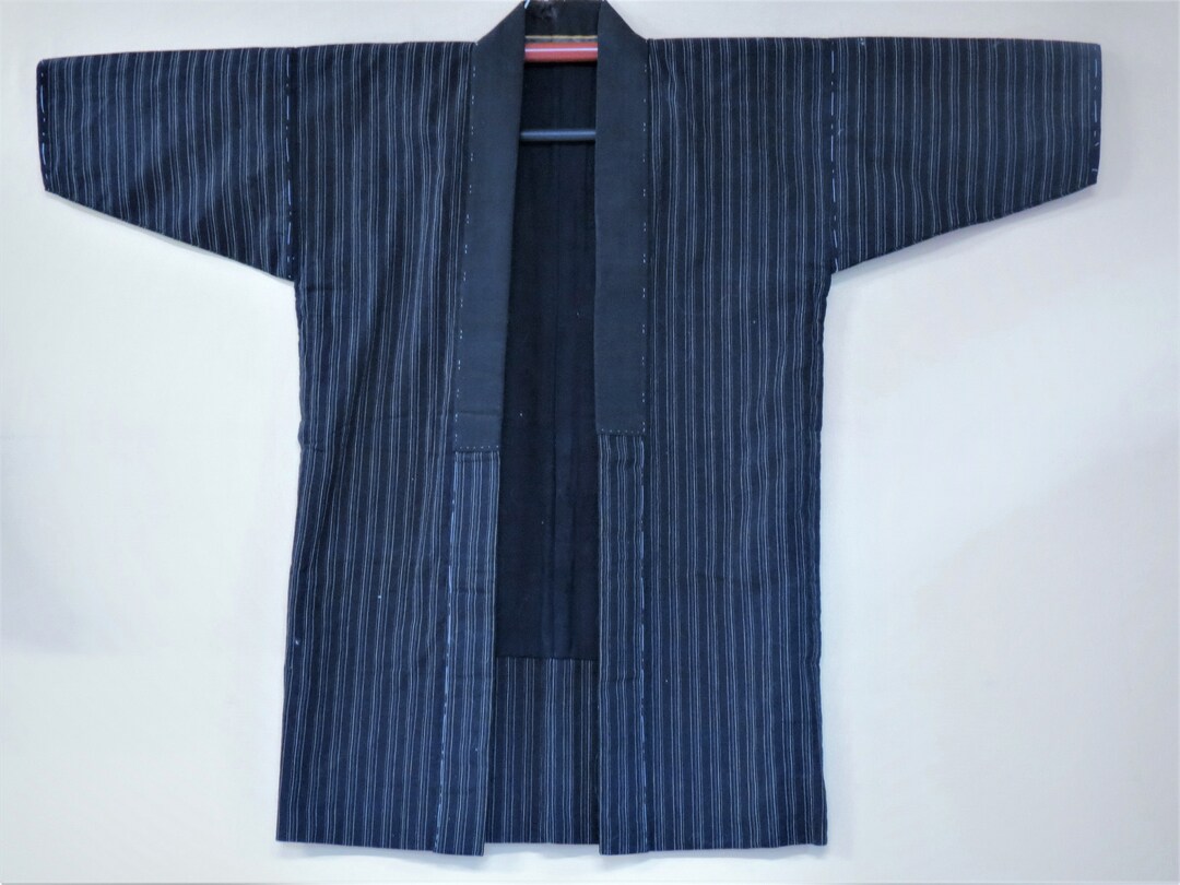 Boro Shima / Cotton Japanese Vintage Haori / Kimono Jacket / Stripes ...